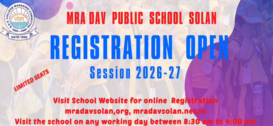 Welcome To MRA DAV Public School
